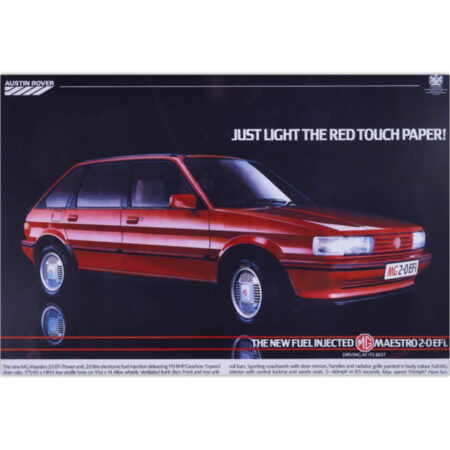 MG Maestro Art Poster - Great British Car Journey