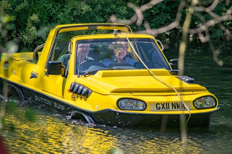Amphibious car sets sail at Great British Car Journey - Great British ...