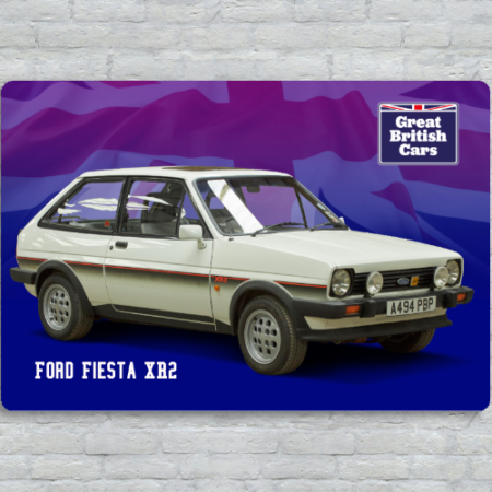 Ford Fiesta XR2 Metal Plate Print 30cm x 20cm - Great British Car Journey