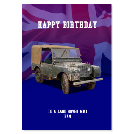 Land Rover MK1 Birthday Card - Great British Car Journey